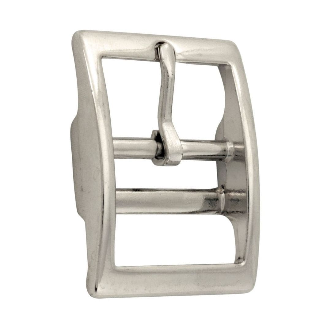 FULL DOUBLE BAR BUCKLE SQUARE NICKEL PLATED ZINC | Lapco for Leather