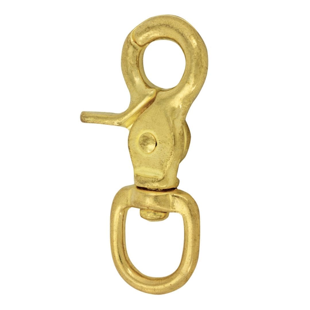 REIN SCISSOR SNAP BRASS | Lapco for Leather
